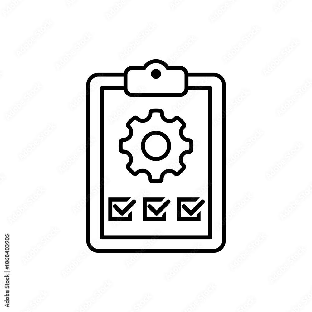 Vector de Stock Technical check list vector icon. Checklist clipboard ...