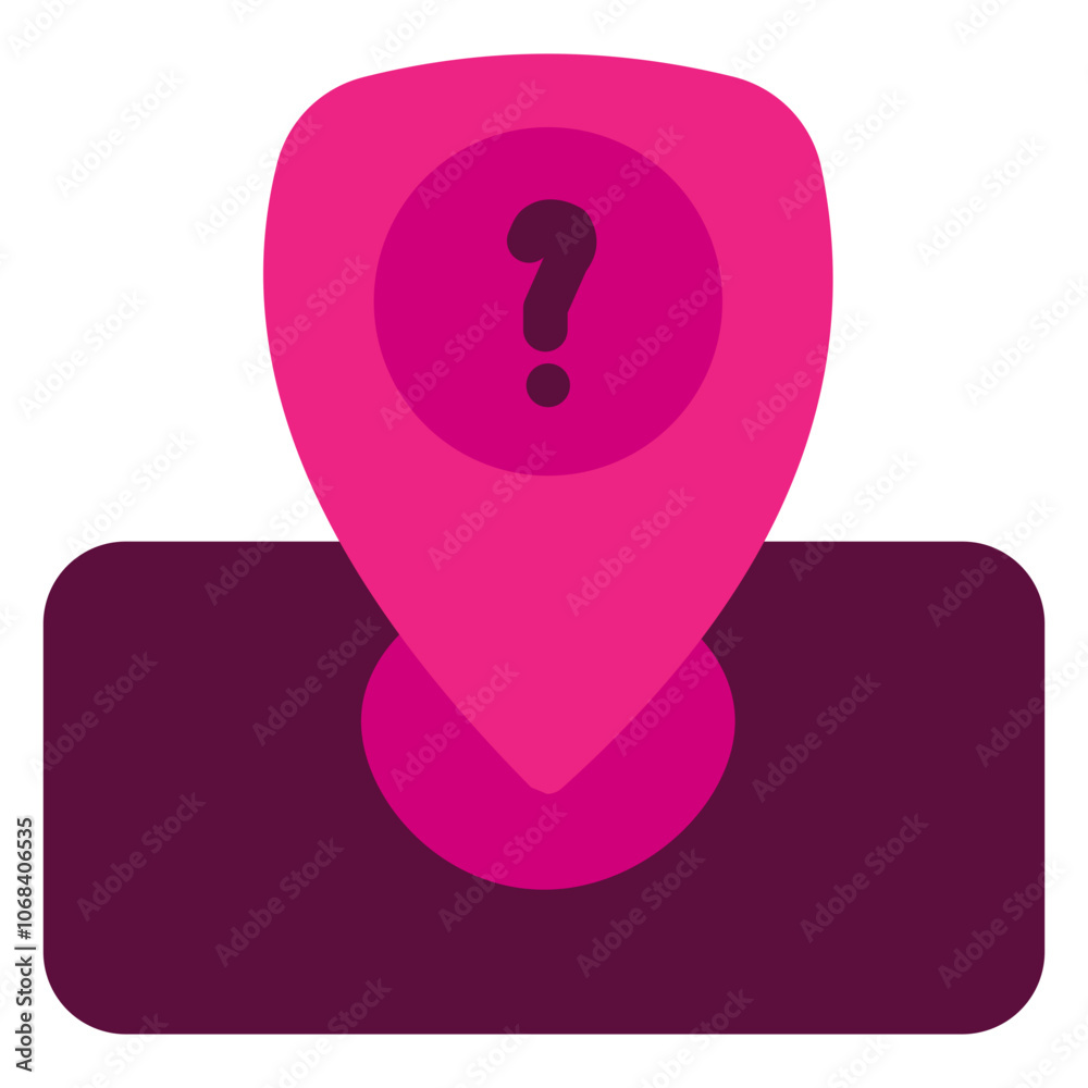 Minimalistic flat question mark icon, representing curiosity or ...