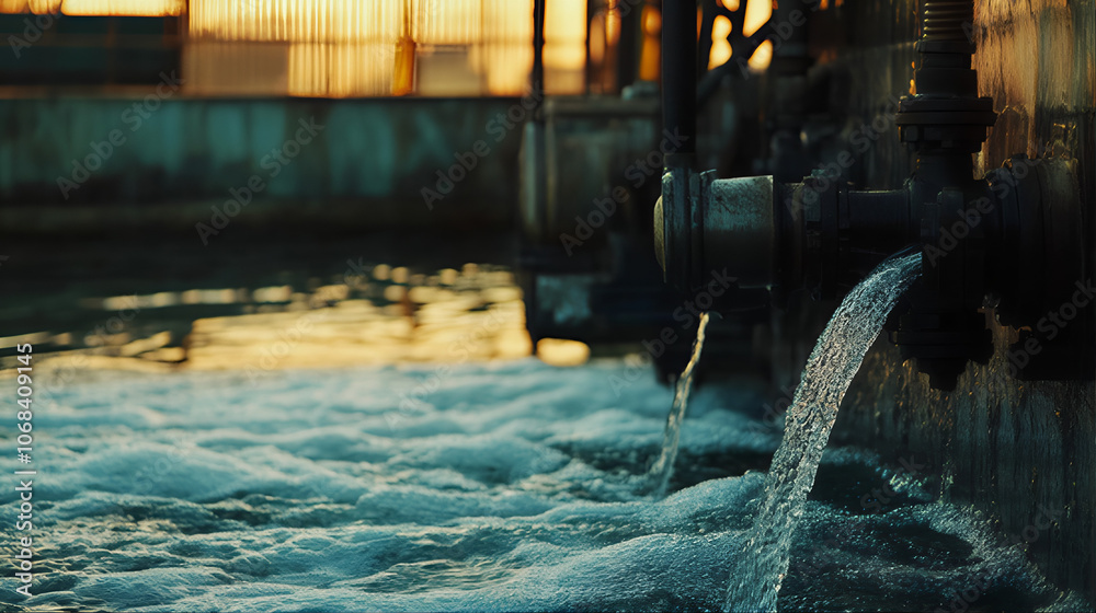 Waste water treatment. Hydrotechnical water treatment system. Wasting ...