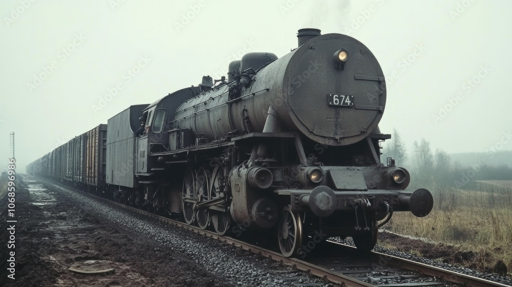 WW2 German Deutsche Reichsbahn steam engine trains Stock Photo | Adobe ...