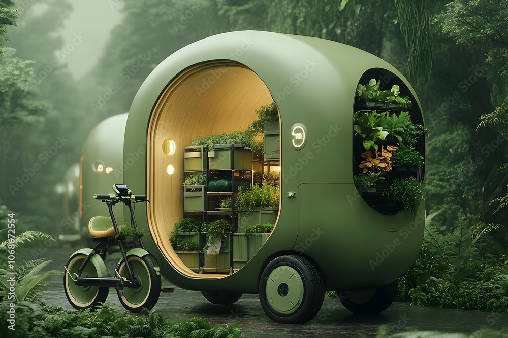Eco friendly cargo transit system featuring electric cargo tricycles ...