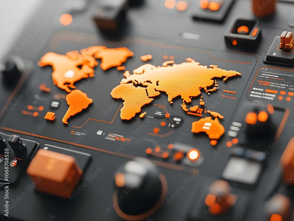 AI Powered Global Logistics Command Center with Interactive 3D World ...