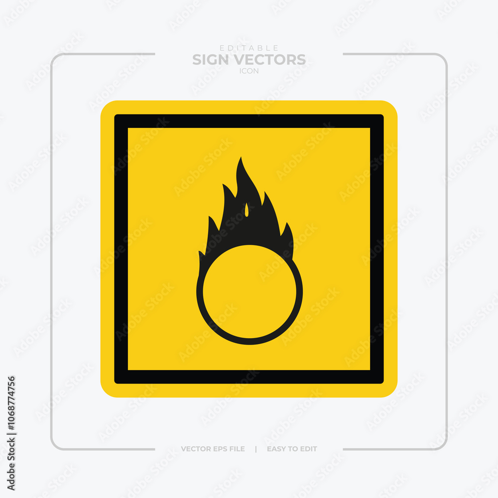 Warning, caution and dangerous area alert attention isolated vector ...