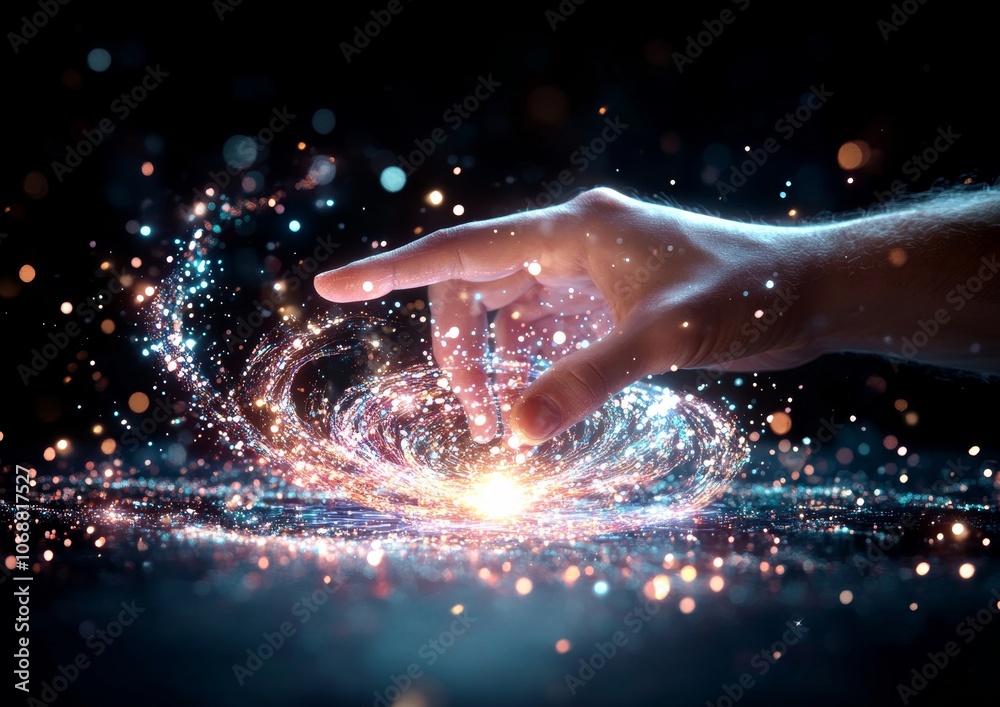 Create a Striking Graphic Representation with Bold Colors and Dynamic ...