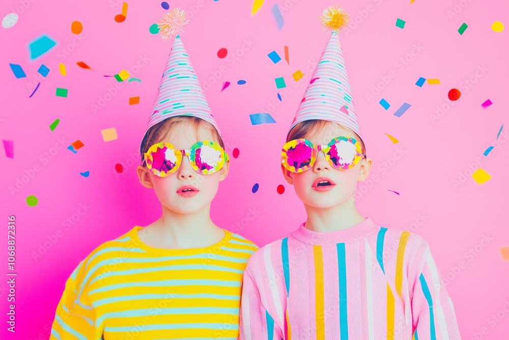 National twin Day adult twins wearing matching clothes with stripe ...