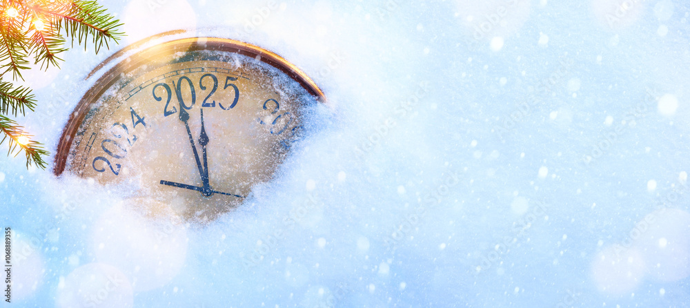 2025 Happy New Year; Christmas greeting card design background. Xmas ...