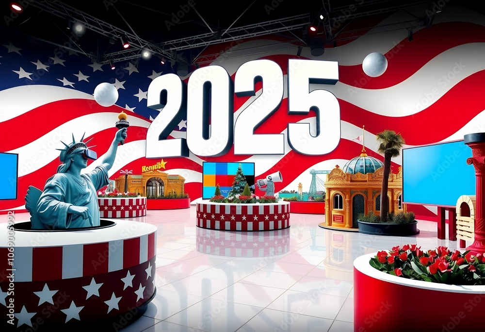 virtual 2025 background themed American immersive theme park reality ...