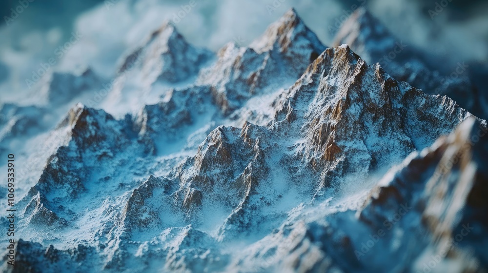 "An aerial perspective of a Himalayan map, showcasing the dramatic ...