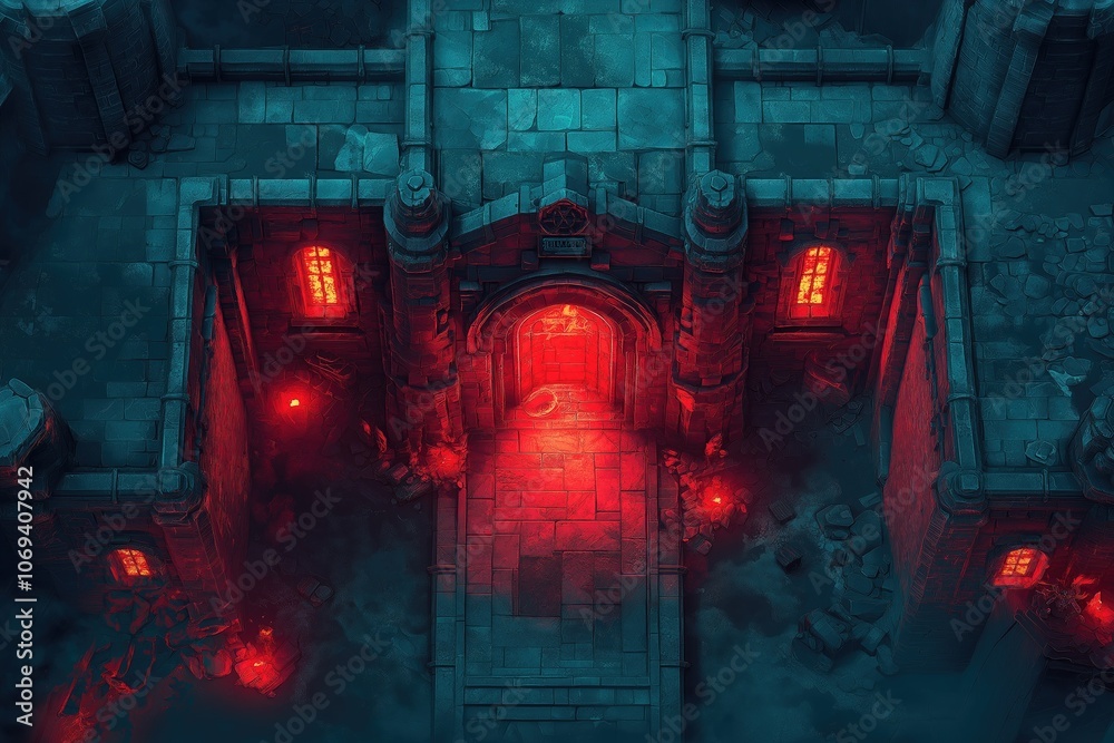 Dark Fantasy Temple Ruins Tabletop RPG Map, Mysterious Roleplaying ...