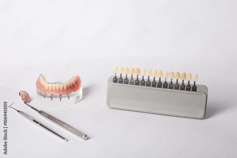 render of mandibular prosthesis all on 4 system supported by implants ...