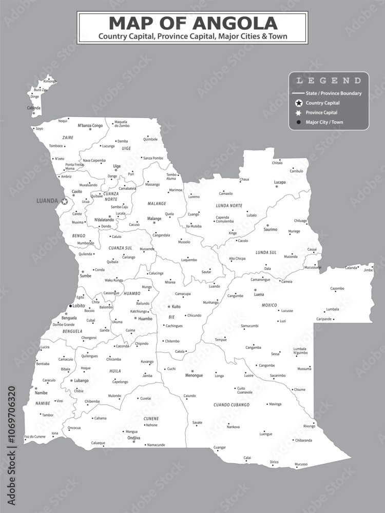 African Countries Geography Political map. Political map of country ...