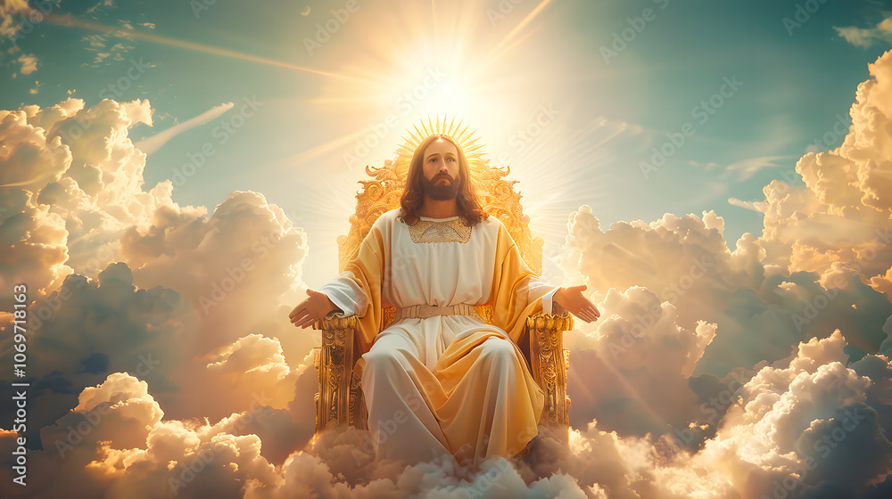 Our Lord, Jesus Christ our Saviour, sitting on a throne high above the ... Our Lord, Jesus Christ our Saviour, sitting on a throne high above the ...
