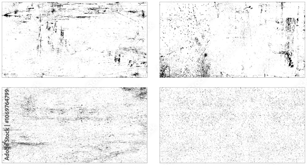 Collection of grunge texture wall. Set of grunge overlay texture frame ...