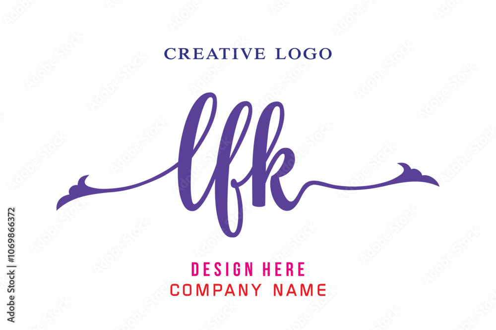 LF lettering logo is simple, easy to understand and authoritative Stock ...