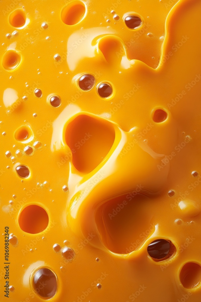 Melted cheese forms a bubbly and gooey texture with an inviting golden ...