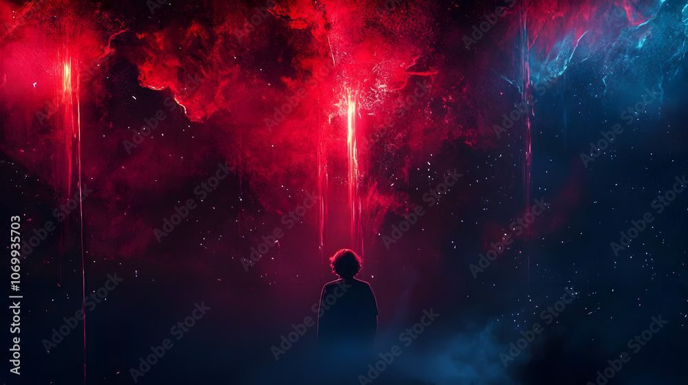 Ilustração a abstract stranger things style background wallpaper do ...