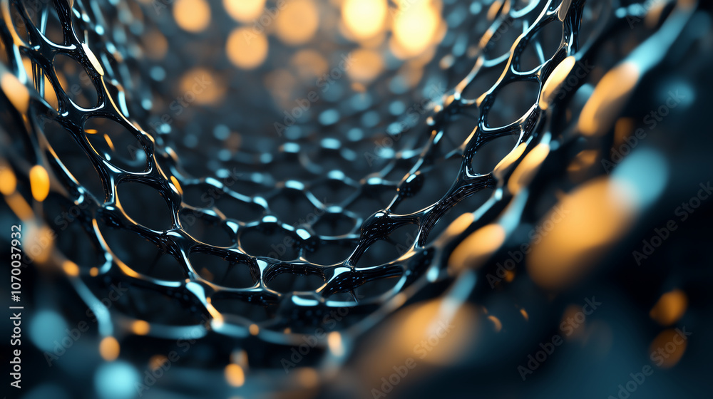 Graphene's lattice showcases a hexagonal carbon atom structure ...