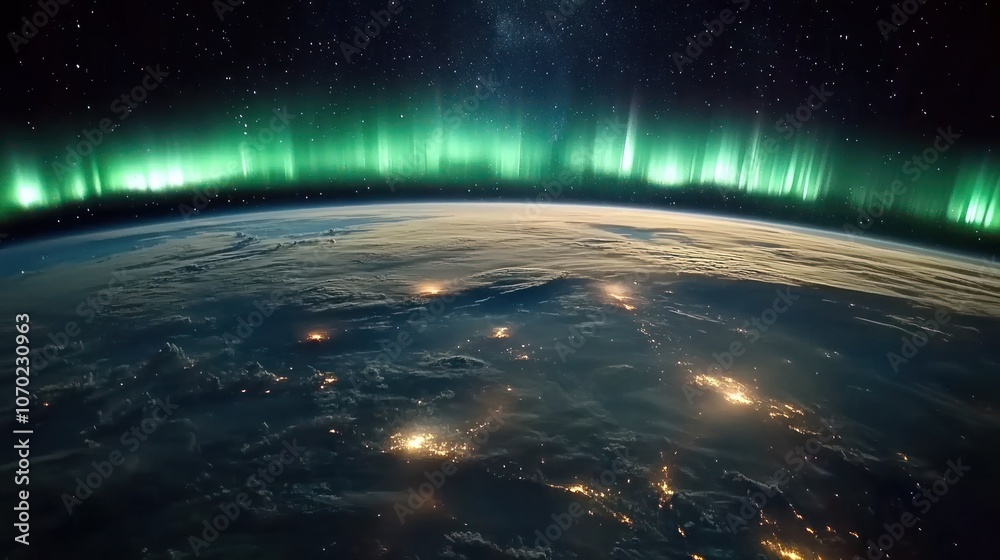 Northern Lights from space, showcasing breathtaking views of the Aurora ...