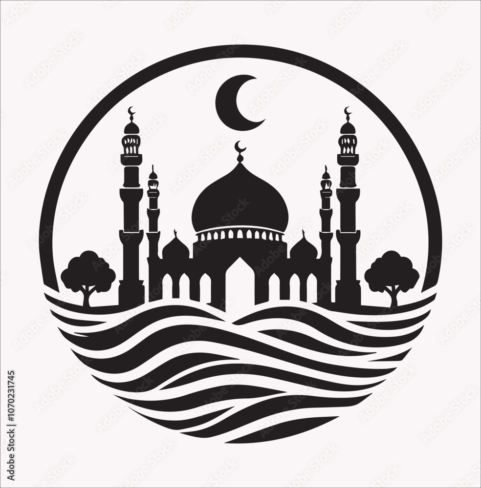 Mosque illustration,mosque wallpaper,Islamic mosque,mosque logo vector ...