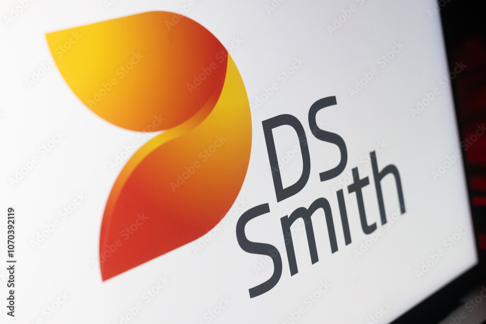 DS Smith (SMDS) Logo Displayed on Computer Screen for DS Smith Sustainable Packaging Solutions ...