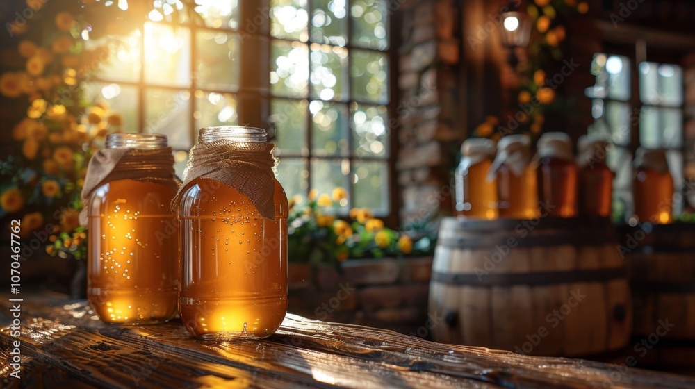 Cider . The golden hues of cider reflect the sunlight streaming through ...