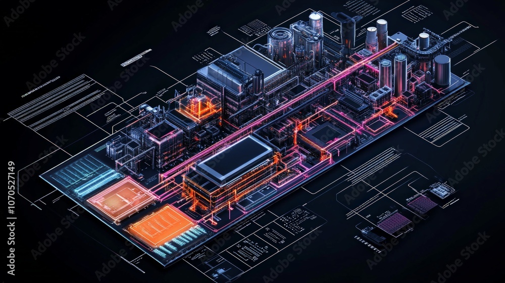 Semiconductor Production Process Overview, detailed visualization of ...
