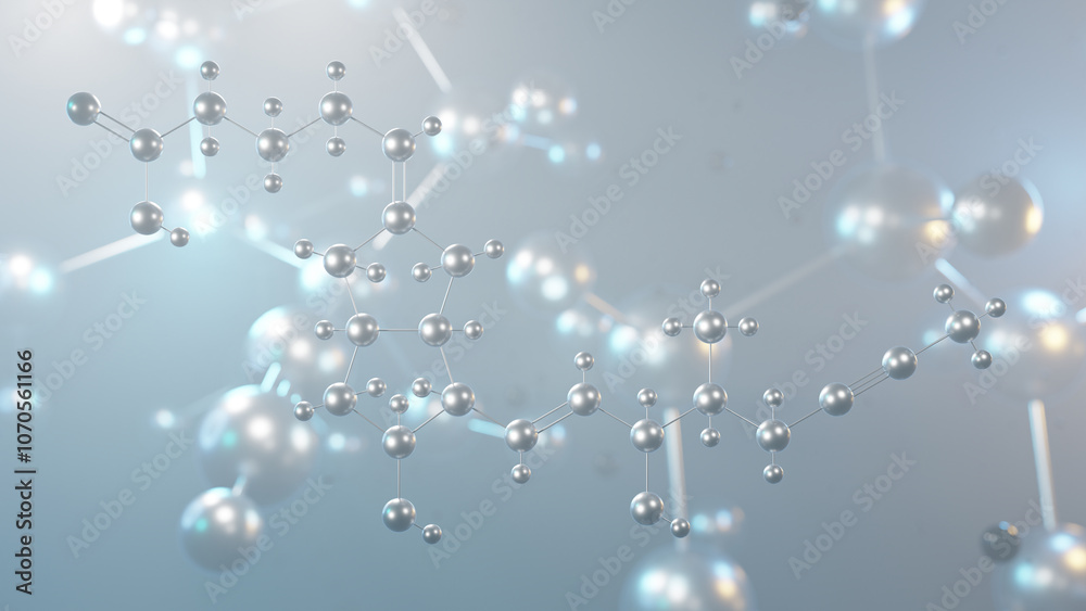 iloprost molecular structure, 3d model molecule, ventavis, structural ...