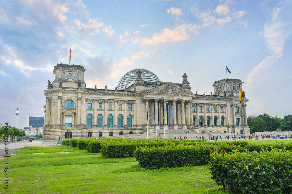 Reichstag building, seat of the German Parliament (Deutscher Bundestag ...