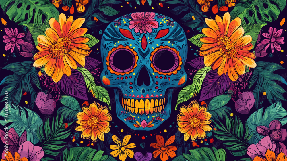 Calavera sugar skulls. Mexican dia de los muertos day of the dead ...