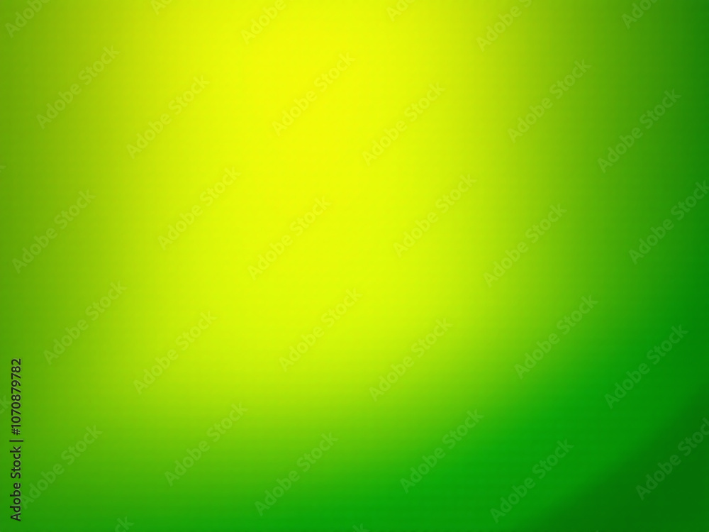 Bright yellow and green hues create a sense of depth through curved ...