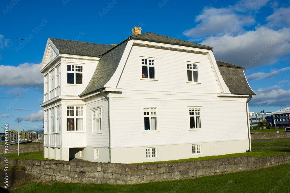 Höfði house in Reykjavík, Iceland. Best known as the location for the ...