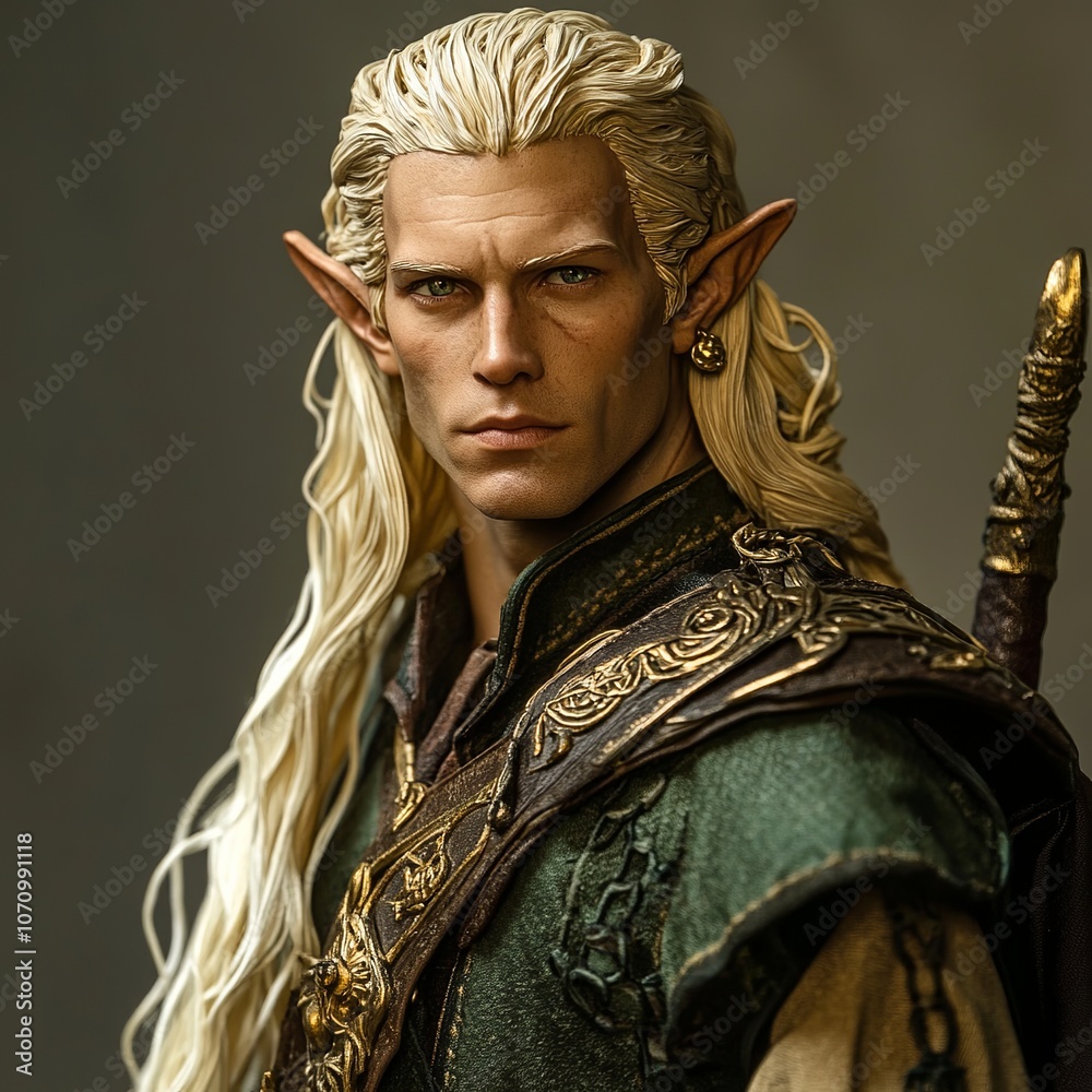 blone, male, high elf, middle aged, older, shady figure, criminal, dark ...
