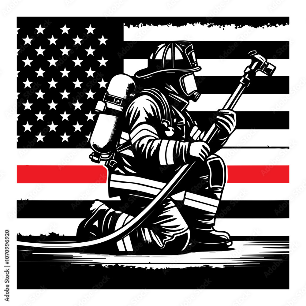 Firefighter svg png, firefighter flag svg, fireman svg, fire department ...