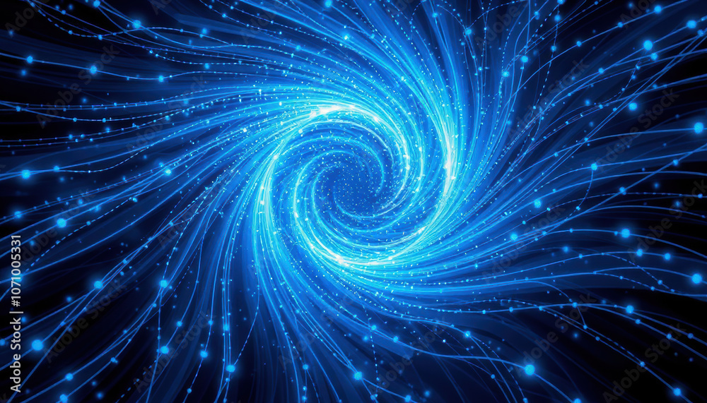 mesmerizing blue vortex of swirling lights creates dynamic and ...
