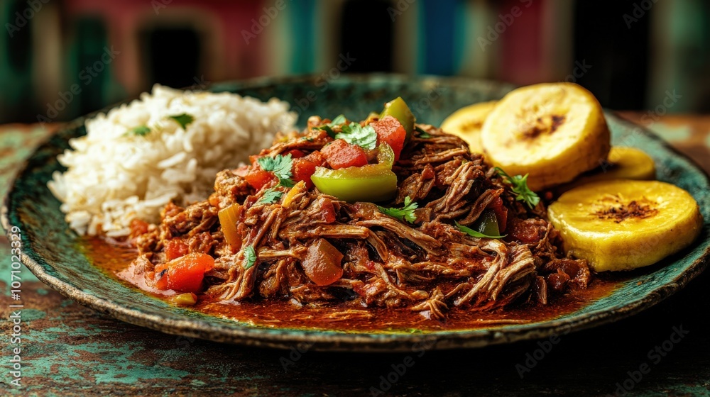 Delicious Ropa Vieja Recipe with Flavorful Rice and Fried Plantains ...
