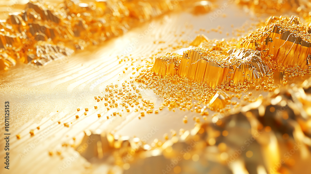 Golden stock market chart indicating gold price fluctuations and ...