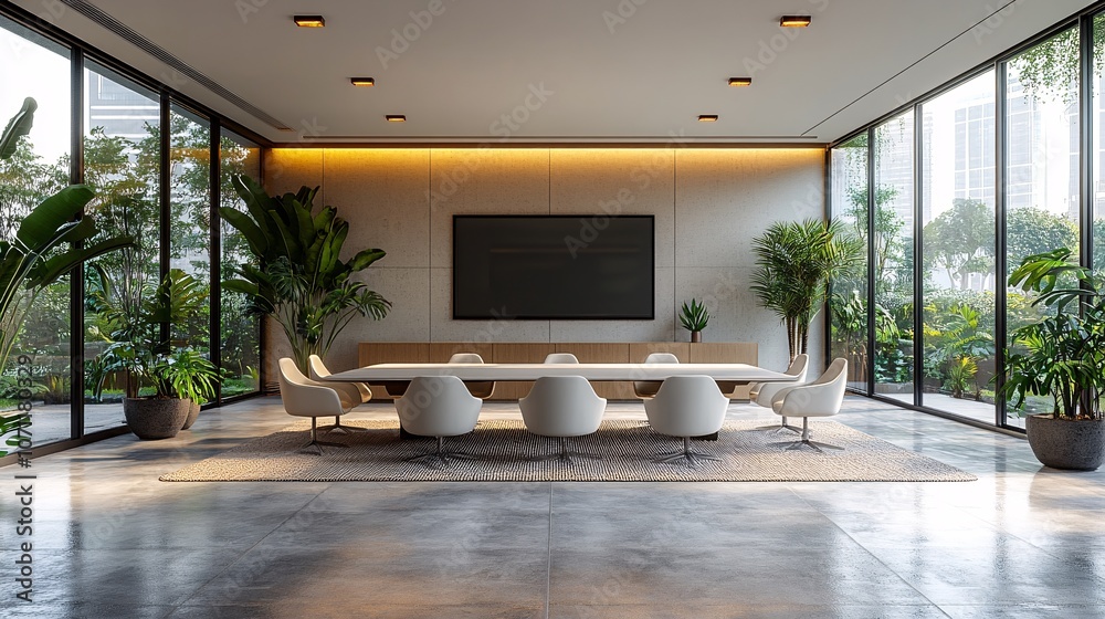 Develop an office background that enhances the visual appeal of virtual ...