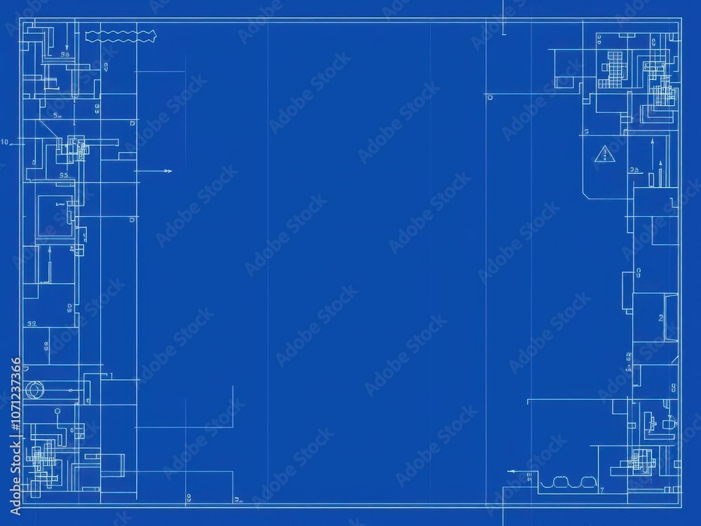 A blueprint photo effect with a white background and black outlined ...