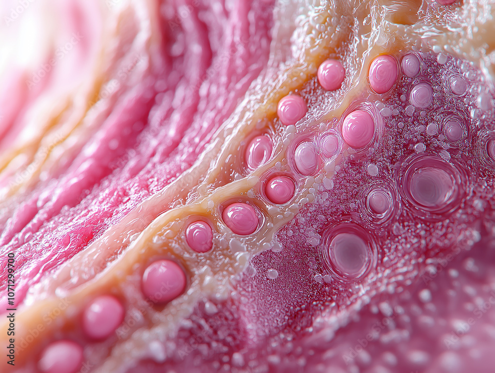 Graphic illustration under the skin under the armpit From the subcutaneous layer divided into ...