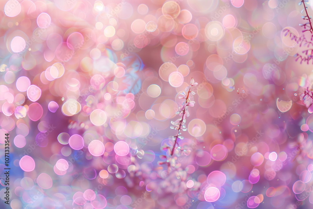 Beautiful abstract bokeh light effect on soft pink backgrounds to enhance visual appeal Stock ...