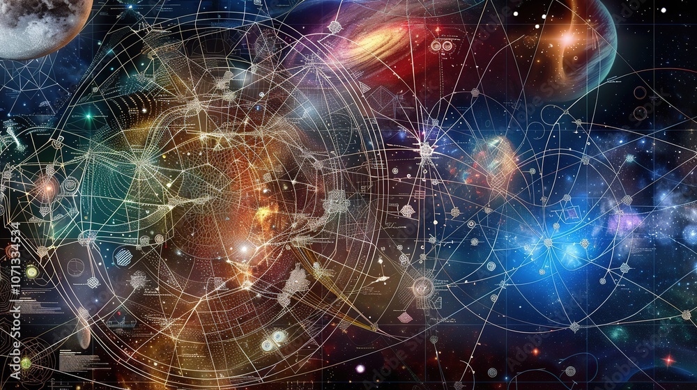 Stock-Illustration „Future Universe Concept Map - a visionary and ...