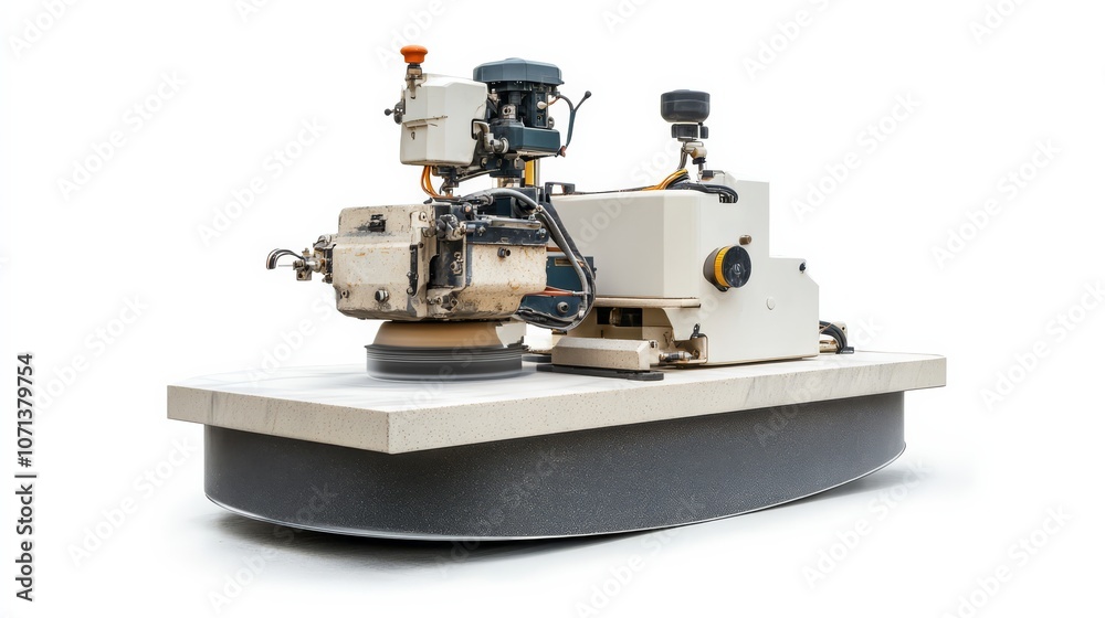 Industrial Floor Polishing Machine: A close-up view of a powerful ...