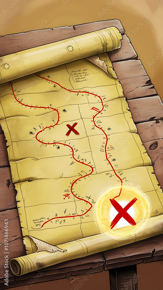 Ilustración de Stock “The Treasure Map Adventure” – Illustration of a ...