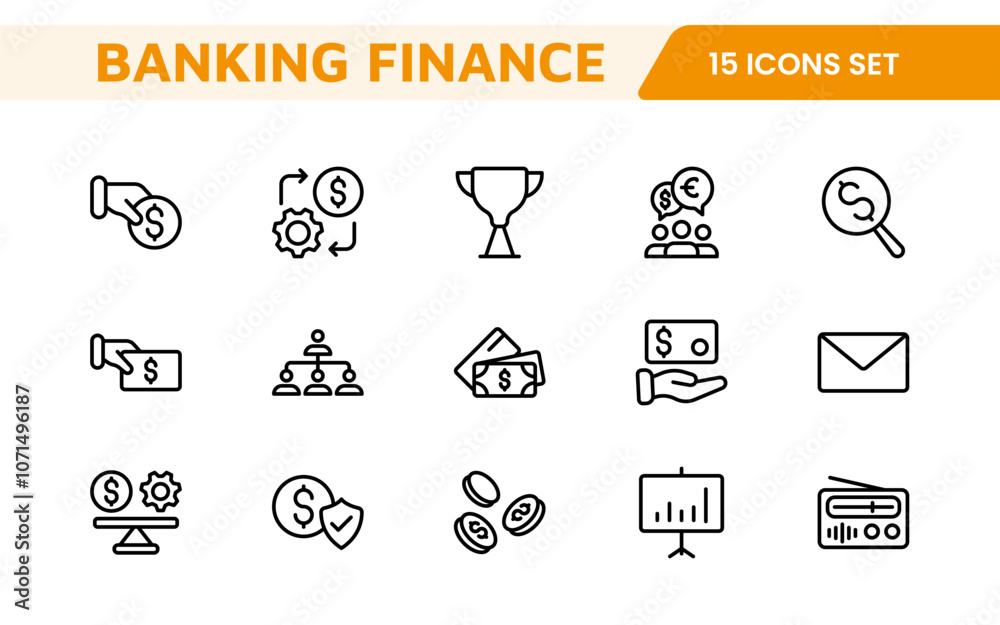 Personal Finance Icon Set. Sleek and intuitive icons for budgeting ...