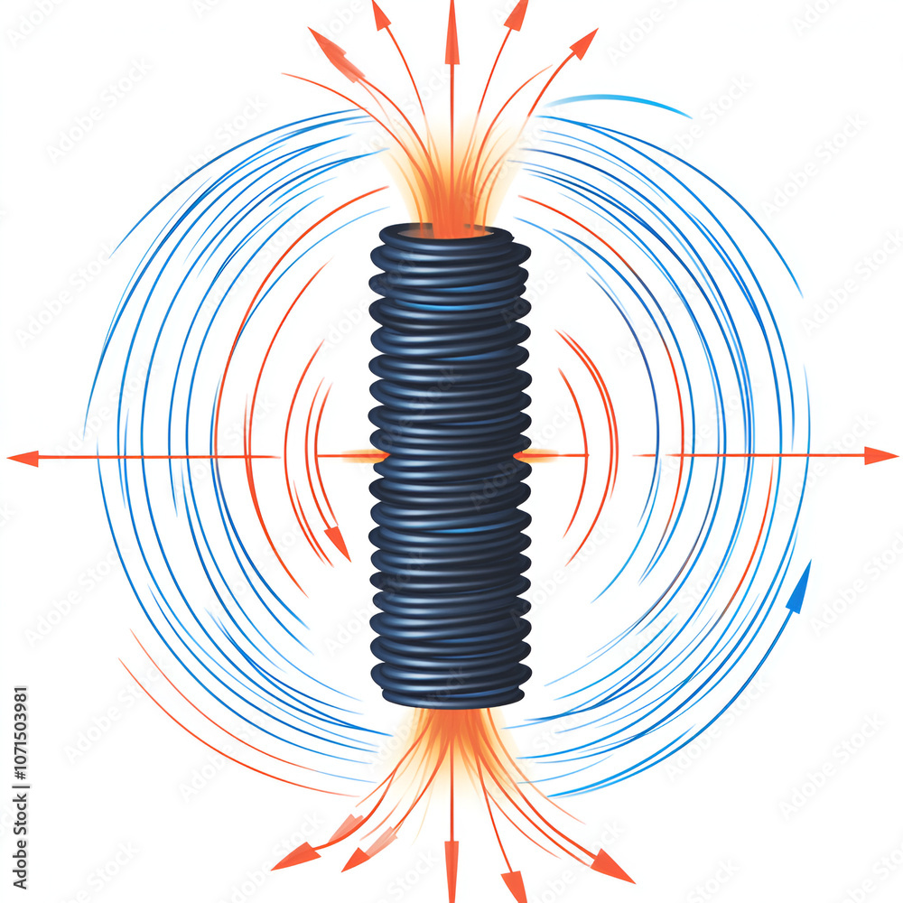Magnetic Field Diagram, Magnetic Field Lines" "Electromagnetic ...