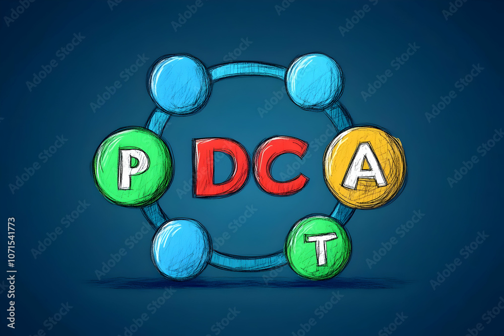 Illustration - PDCA Cycle Plan Do Check Act Continuous Improvement ...