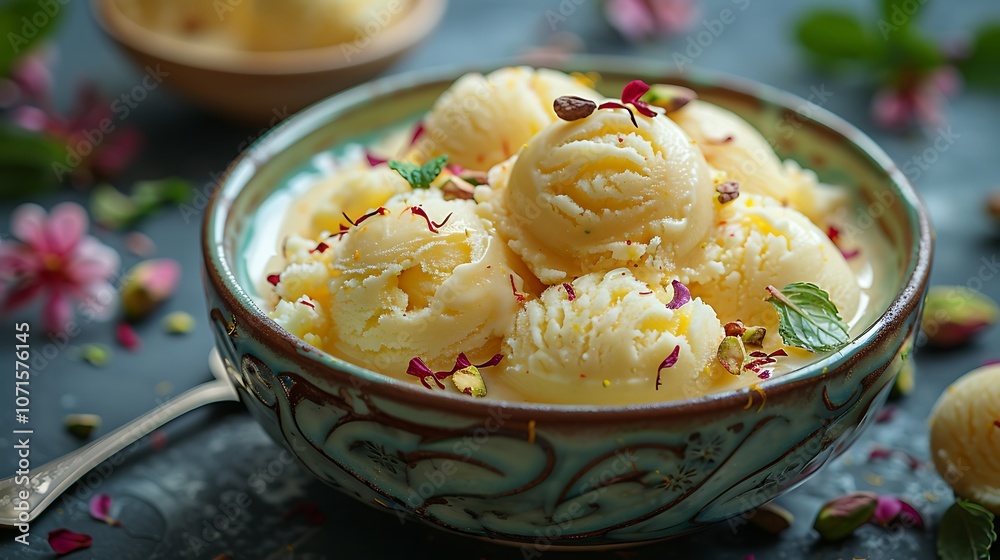 Kulfi North India traditional Indian ice cream made condensed milk ...