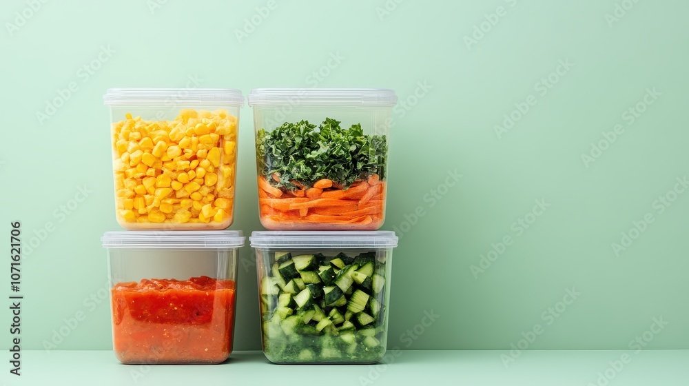 Organized plant based meal prep containers labeled for the week with ...