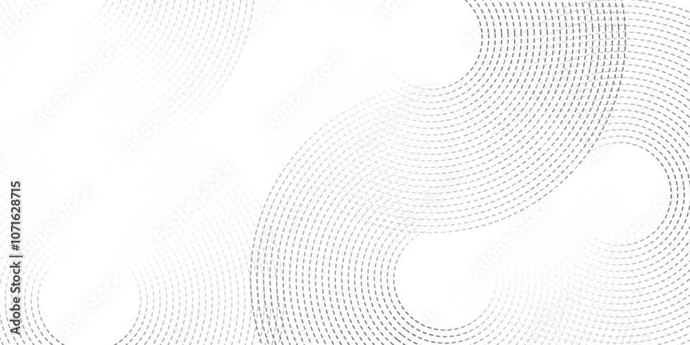 Vector shiny white gradient circular lines pattern. Futuristic concept ...