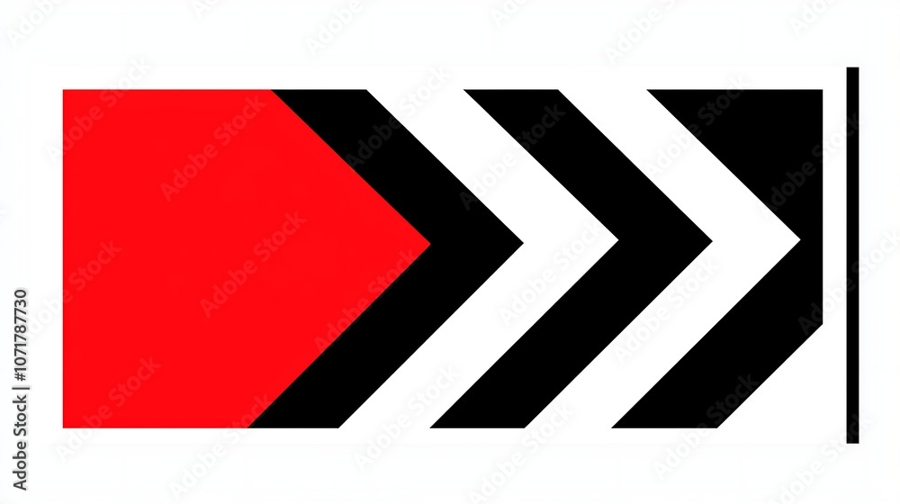 Abstract Clip Art Featuring a Frame with Dynamic Arrows in Bold Red ...